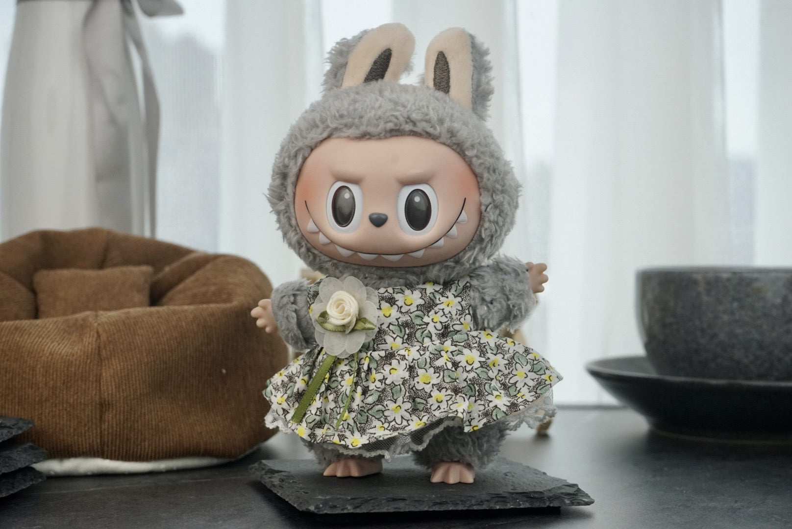 Labubu Spring Blossom Dress - Floral Elegance for Your Labubu Doll